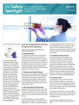 Safety Spotlight Newsletter | RISK & SAFETY SOLUTIONS